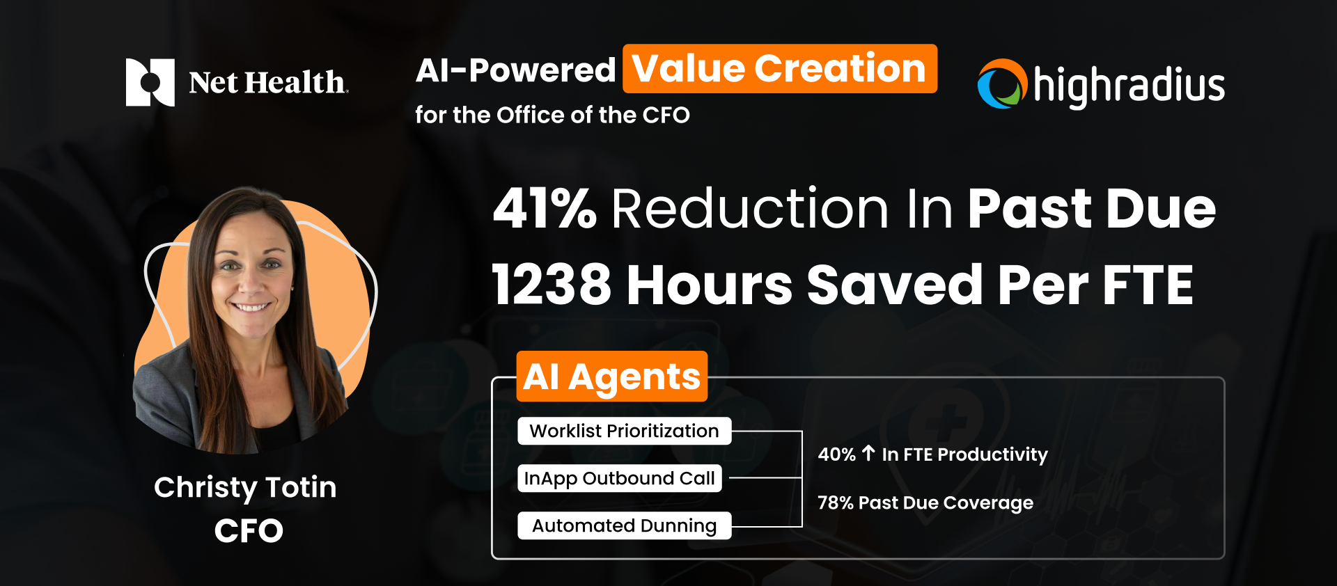 Net Health | 41% Past Due Reduction | HighRadius
